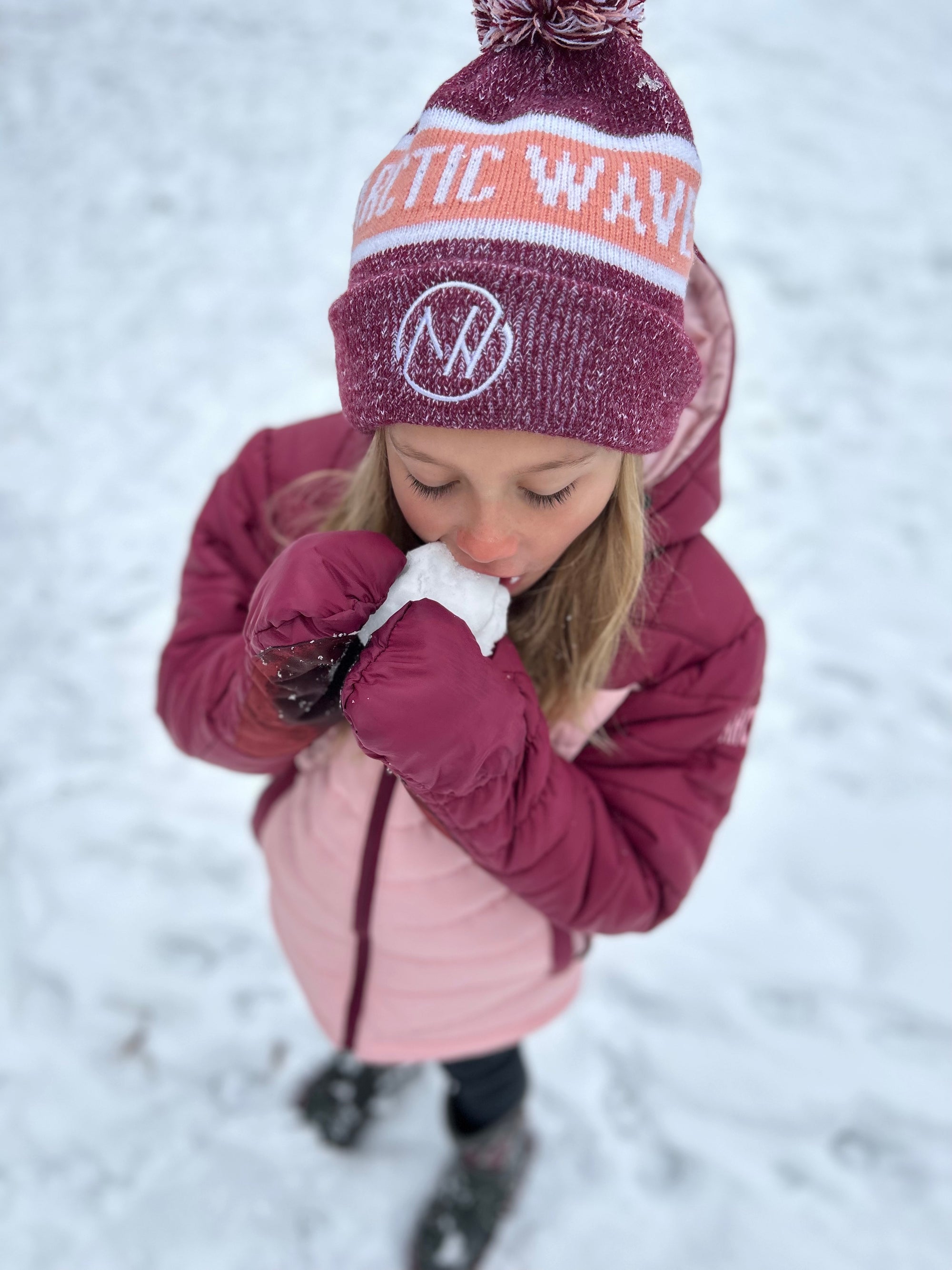 Children's Winter Puffer Coat with Built-in Mittens – Arctic Wave